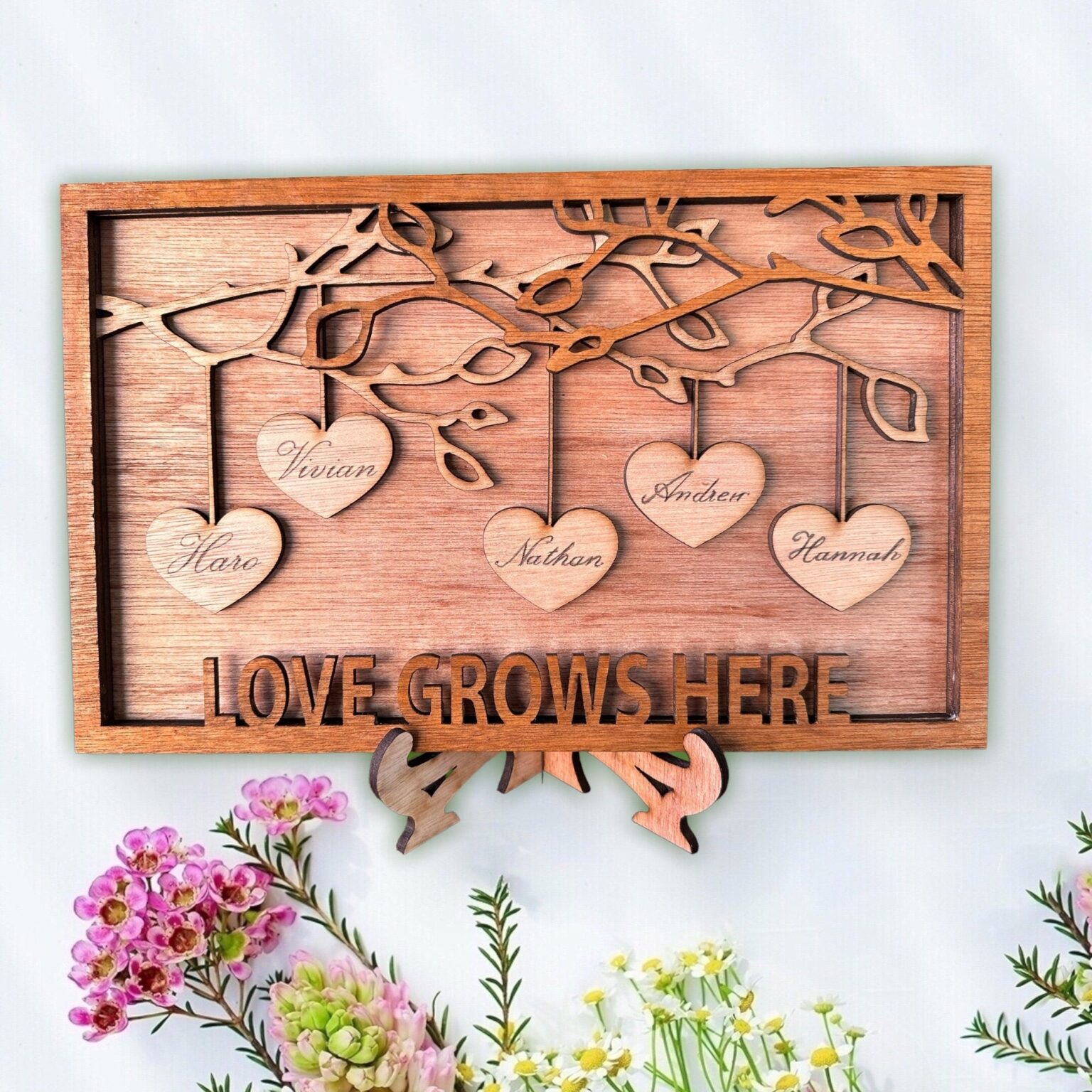 Personalized Family Tree Wood Frame – Havana Art – Made in Canada