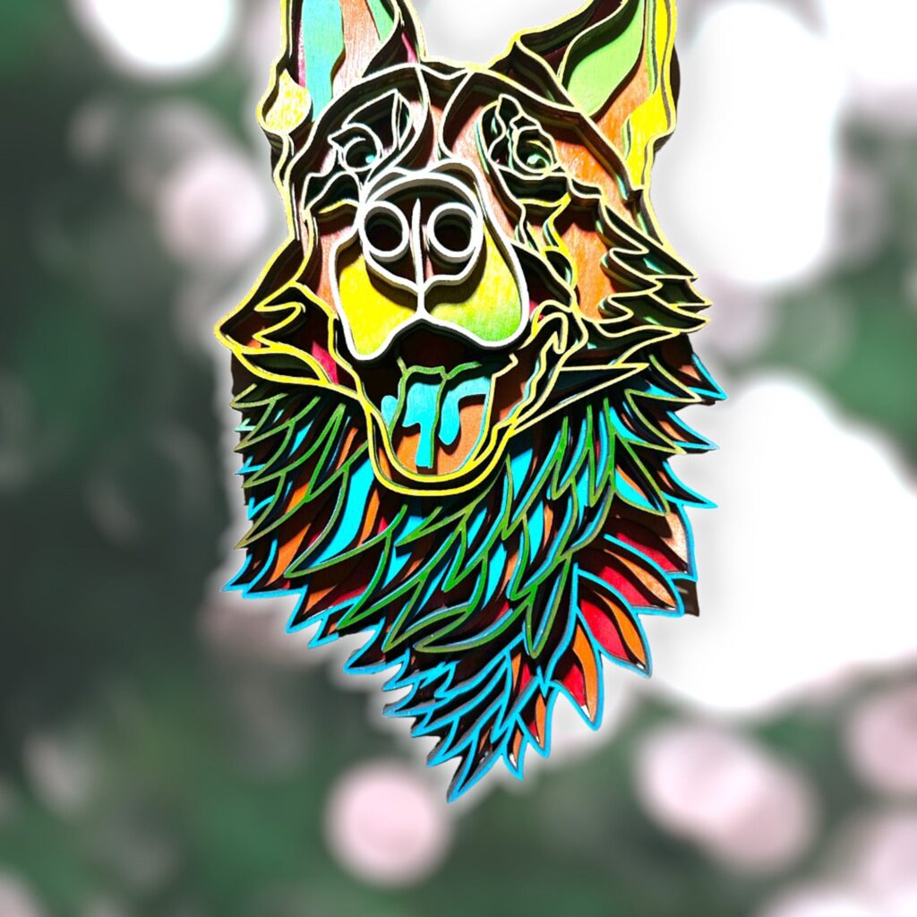 3D Layered Dog Wall Art – Havana Art – Made in Canada