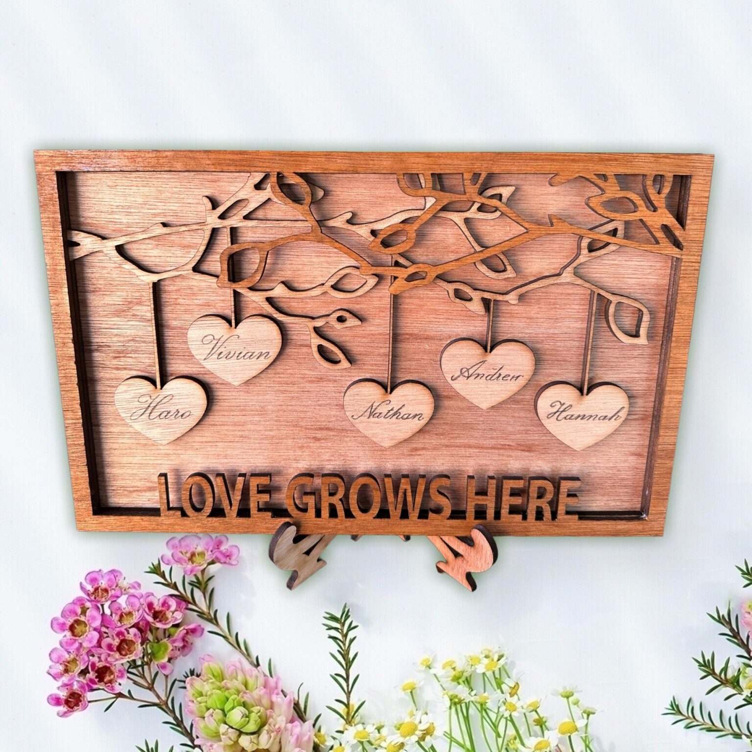 Personalized Family Tree Wood Frame – Havana Art – Made in Canada