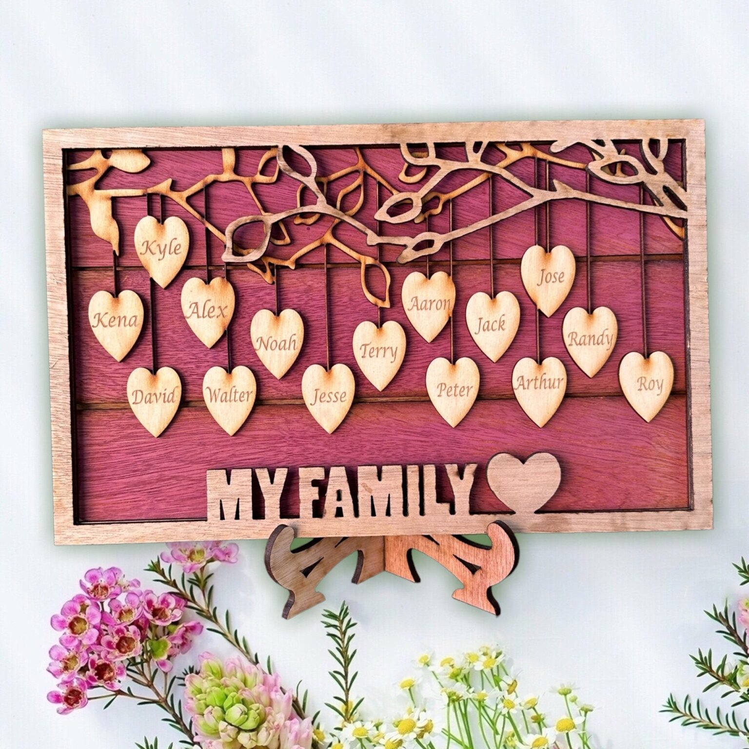 Personalized Family Tree Wood Frame – Havana Art – Made in Canada
