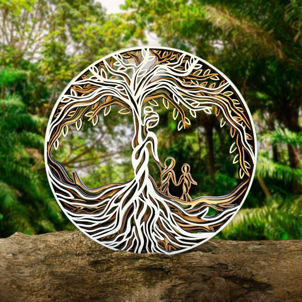 Mother “Tree of Life” Wood Mandala – Havana Art – Made in Canada